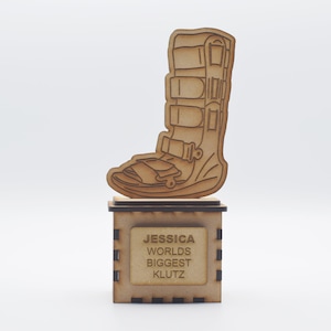 Walking Boot Trophy, Broken Leg Award, Broken Leg Gift, Walking Cast ...