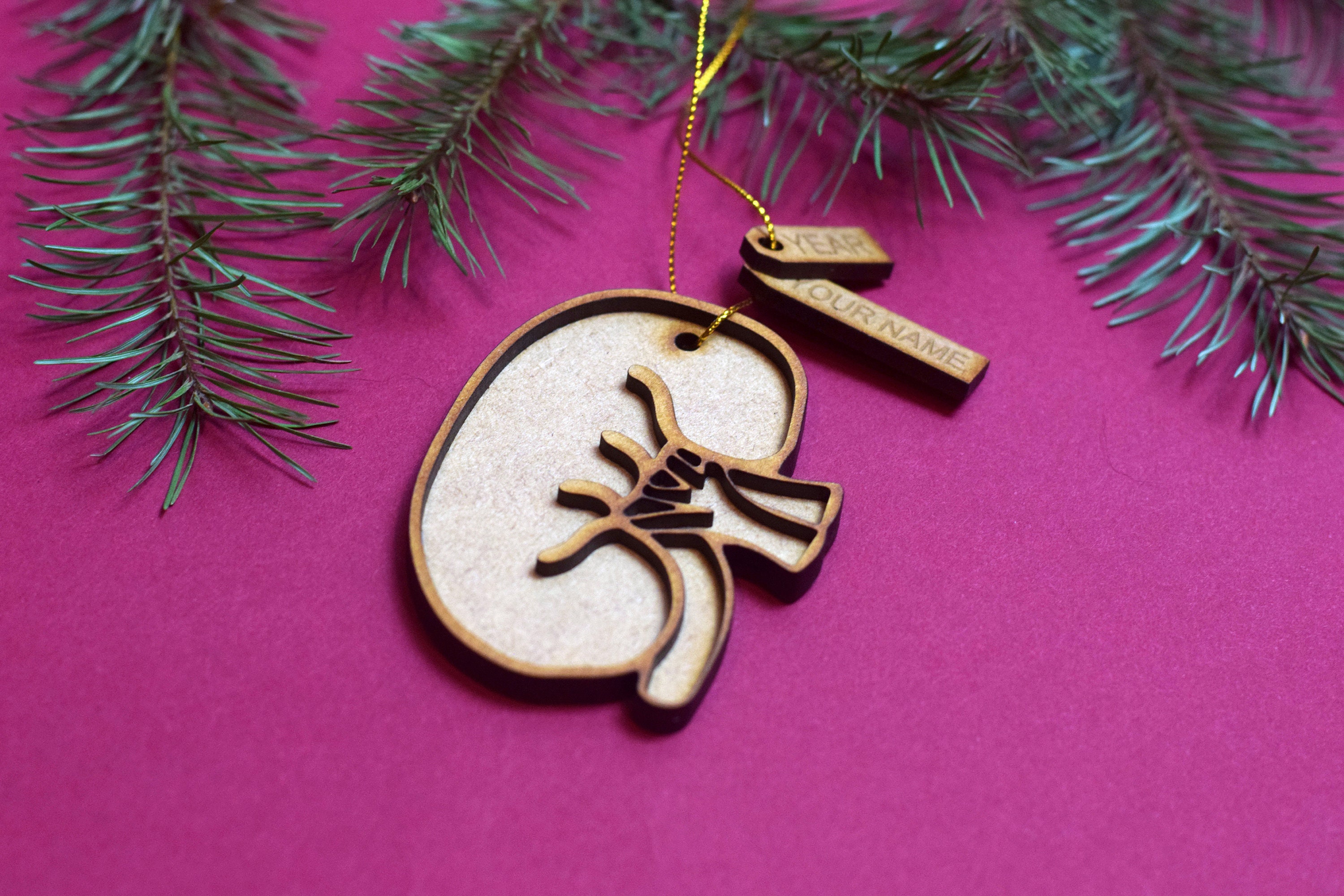 Wood Kidney Ornament Kidney Ornament Dialysis Ornament Dialysis ...