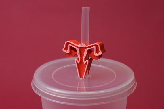 Uterus Straw Toppers Ovary Straw Topper Female Reproductive - Etsy