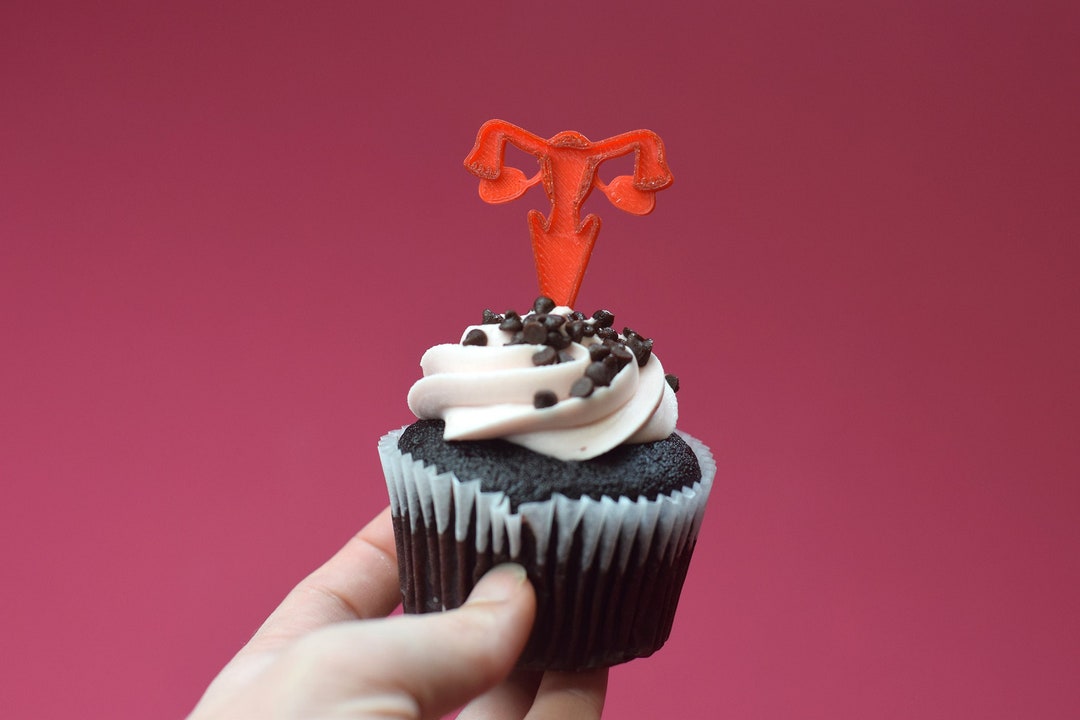 Uterus Cupcake Toppers, Ovary Cupcake Topper, Female Reproductive ...