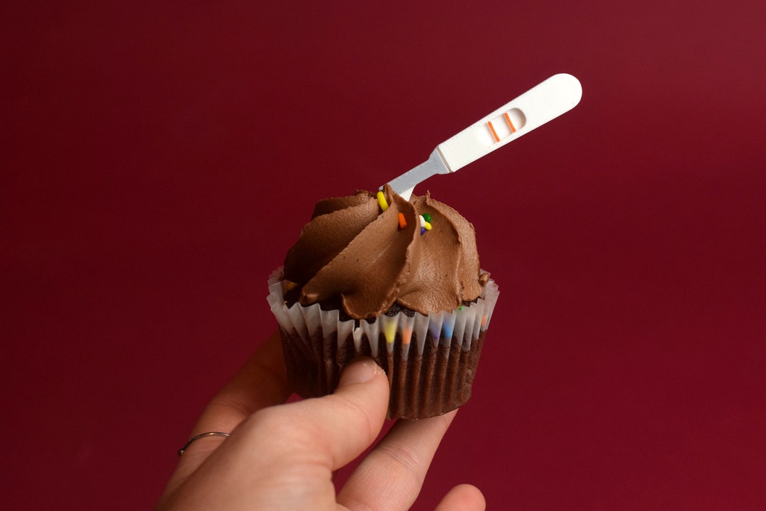Pregnancy Test Cupcake Toppers Pregnancy Announcement Gender Reveal ...