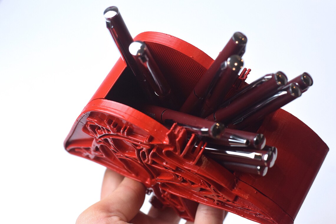 Red Liver Pen Holder Medical Pen Holder Gift for Doctor - Etsy