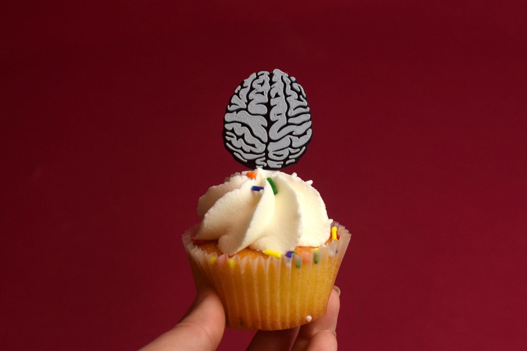 Gray Brain Cupcake Toppers Neurologist Neuro, Brain Neurology Brain ...