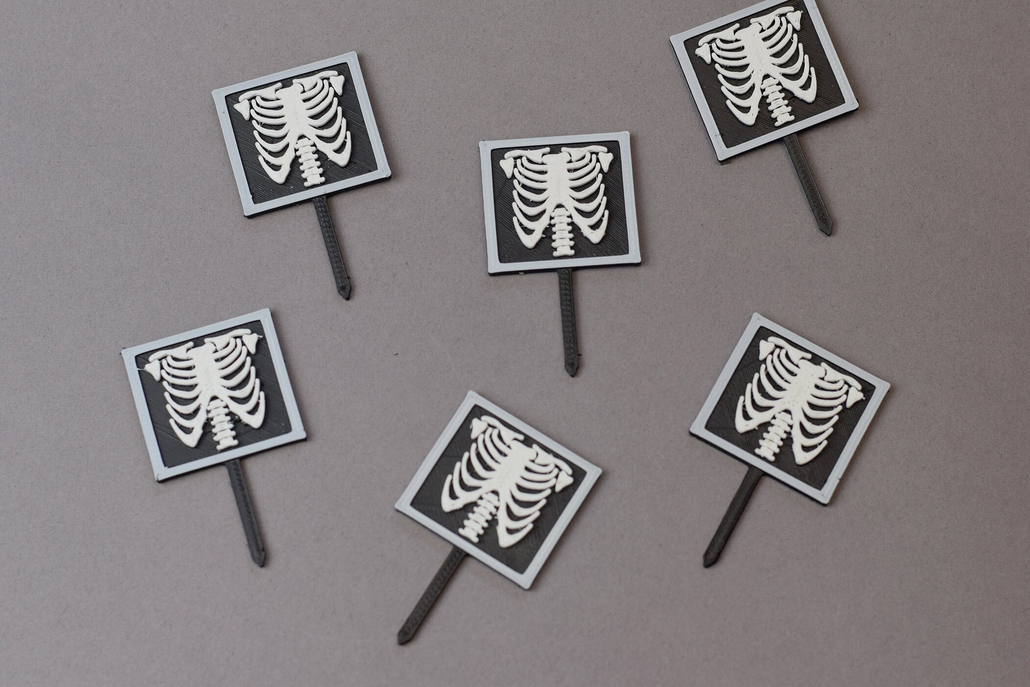 X-ray Cupcake Toppers Skeleton Cupcake Topper Radiologist - Etsy