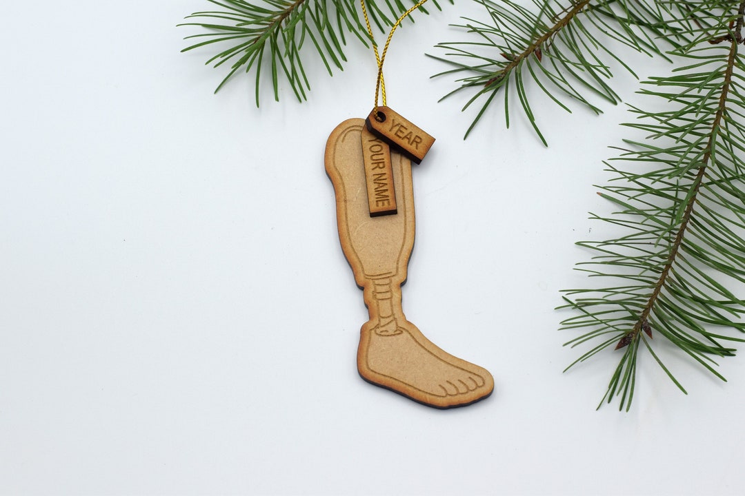 Prostetic Leg Ornament, Amputee Ornament, Amputee Gift, Amputee, Leg Amputee, Amputated Leg, Leg ...