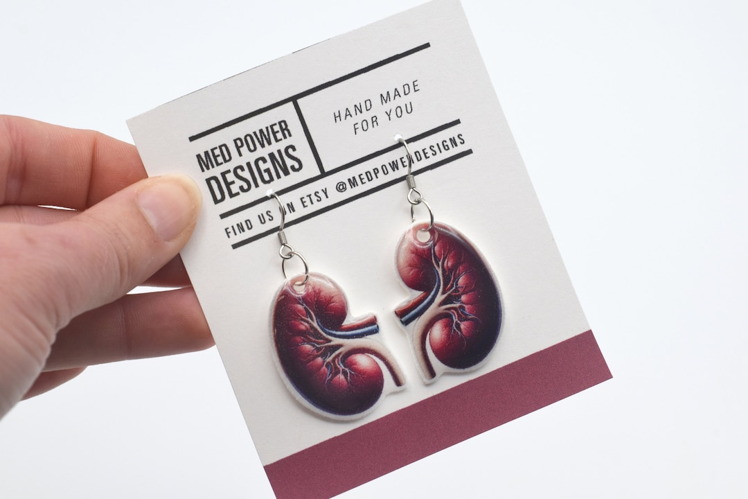 Kidney Earrings Kidney Jewelry Dialysis Technician Nephrology Nurse ...