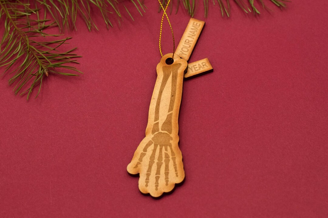 Wood Broken Arm Bone Ornament Hand Ornament Medical Ornament Hand ...
