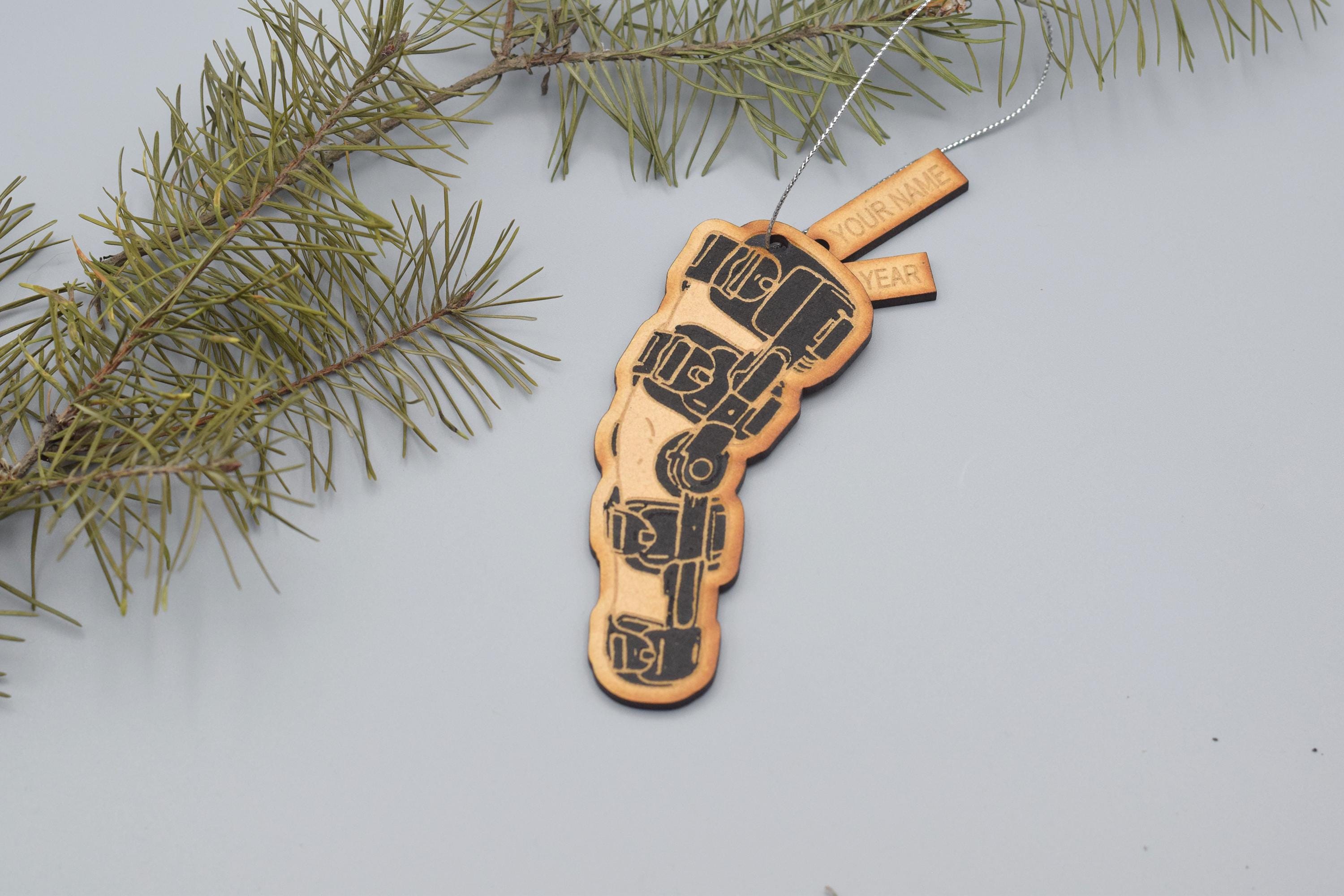 Wood Knee Brace Ornament ACL Ornament Radiologist Gift Knee Ornament ...