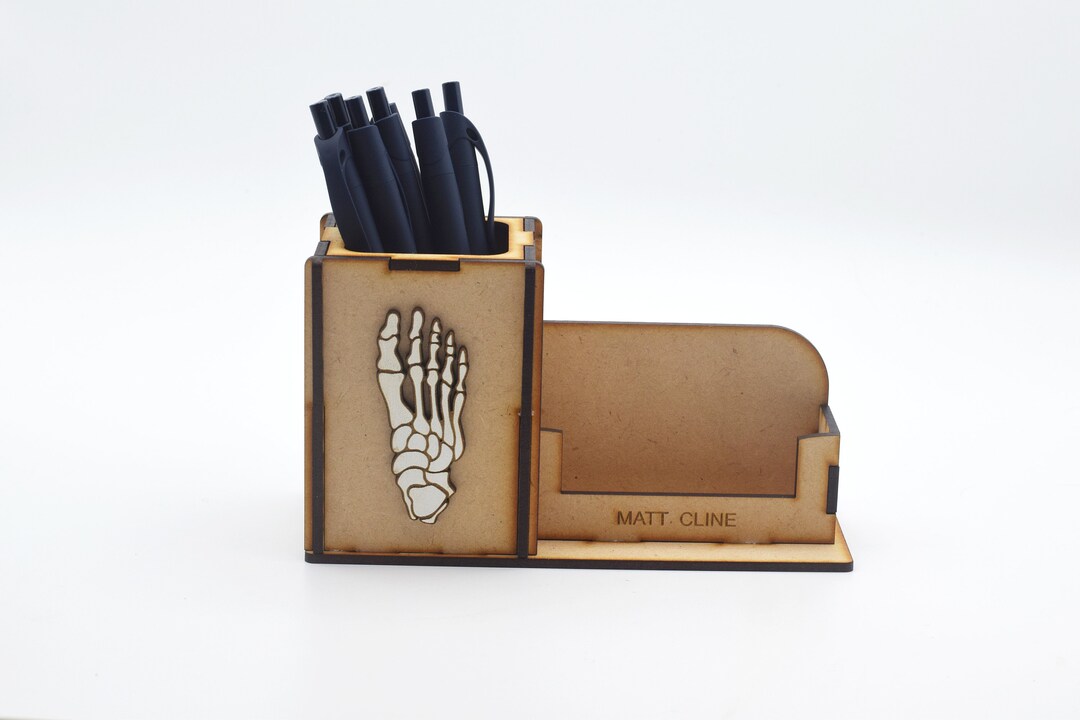 Foot Pen Holder With Business Card Holder Podiatrist Foot Bones ...