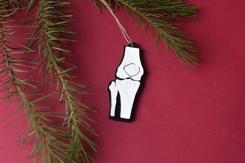Knee Bone Ornament Skeleton Ornament Radiologist Gift - Etsy