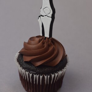 Bone Cupcake Toppers, Skeleton Cupcake Topper, Radiologist Gift ...