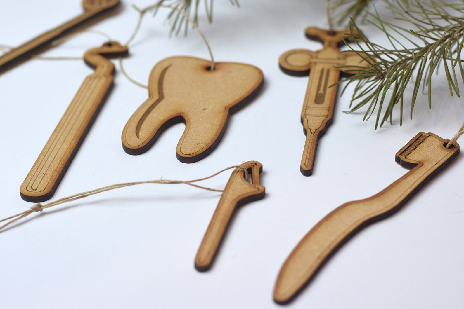 Dentist Tool Ornament Set of 7, Dental Christmas Ornament, Dentist ...
