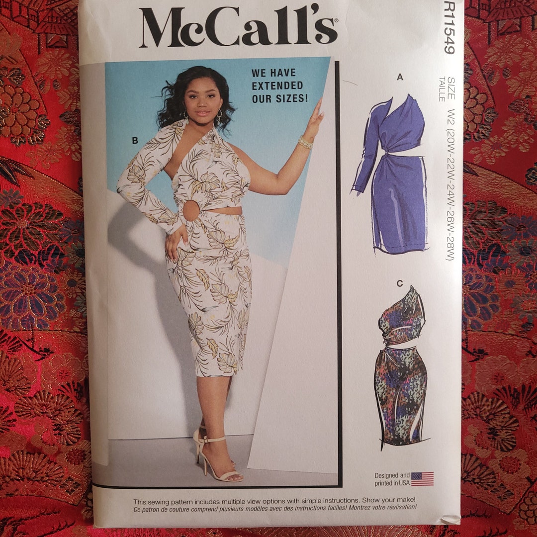 Plus Sized Dress Sewing Pattern, Mccalls 8331 for Women Sizes 20-28 - Etsy