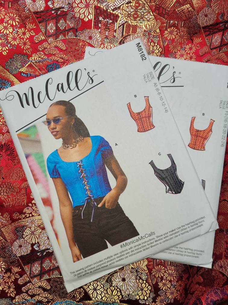 Boned Corset Top Sewing Pattern: Mccalls 8182 - Etsy