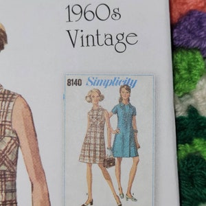 Retro 1960's Style Step in Dress Sewing Pattern Simplicity S9466 Sizes ...