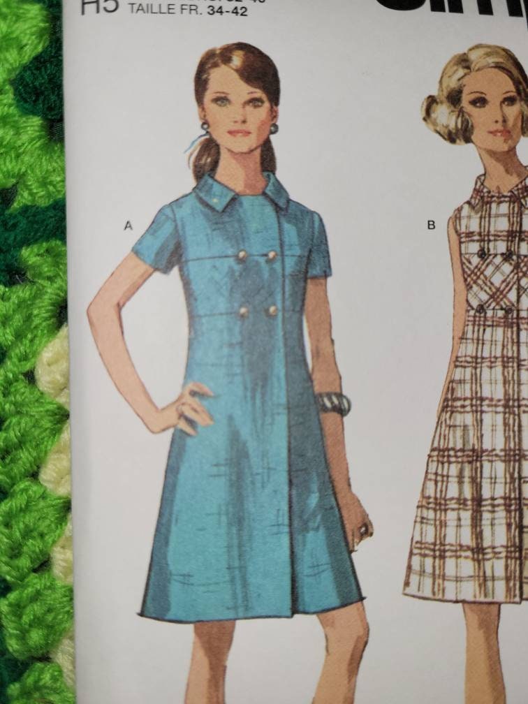 Retro 1960's Style Step in Dress Sewing Pattern Simplicity S9466 Sizes ...