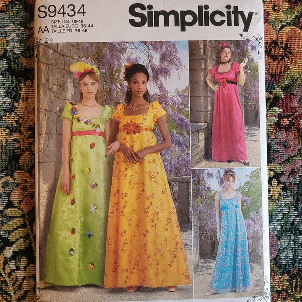 Regency Empire Dress Sewing Pattern - Etsy