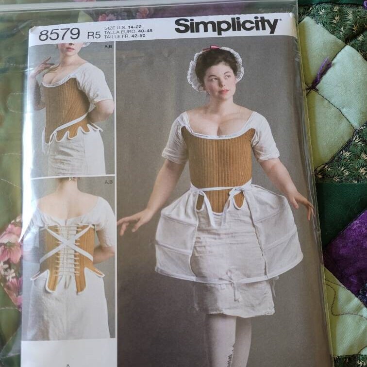 Corset, Shift and Panniers Sewing Pattern, Simplicity 8579 Sizes 14-22 ...