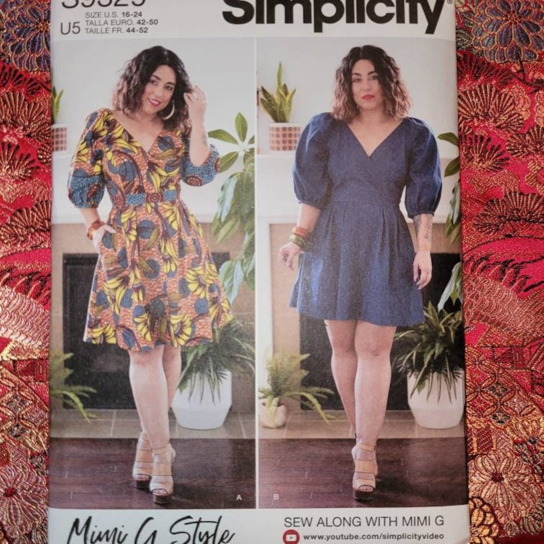 Mimi G Dress Sewing Pattern From Simplicity, S9329 for Sizes 16-24 - Etsy