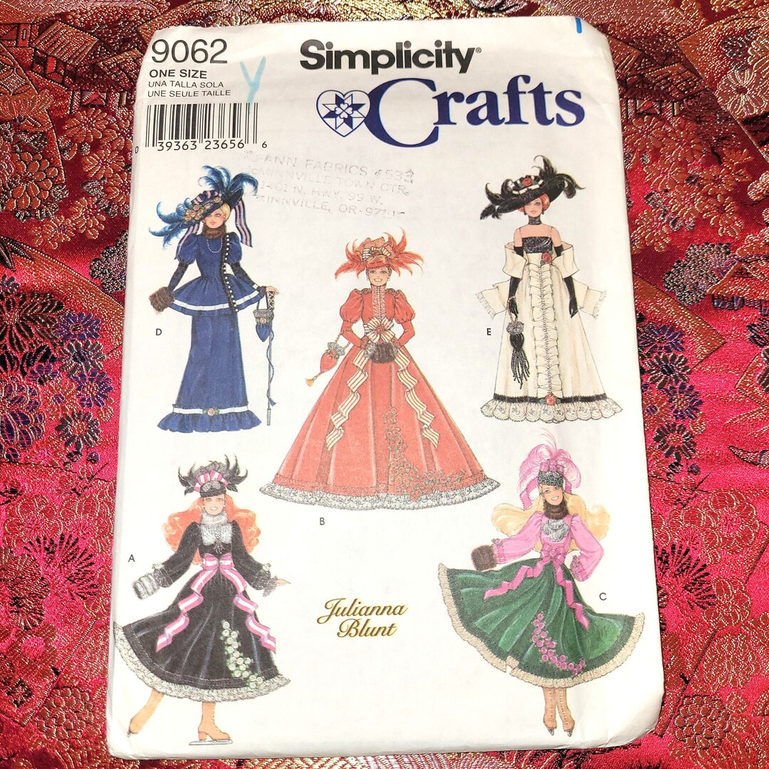 Victorian Style Sewing Patterns for 11 1/2 Inch Fashion Dolls ...