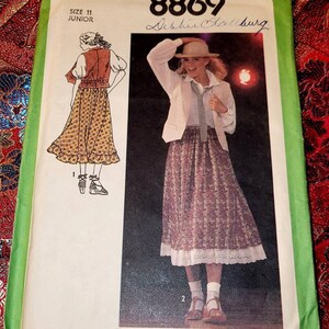 Vintage 1978 Sewing Pattern for Women, Vest and Skirt, Uncut ...