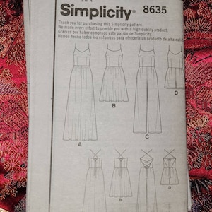 Strappy Backless Dress, Jumpsuit or Romper Sewing Pattern Simplicity ...