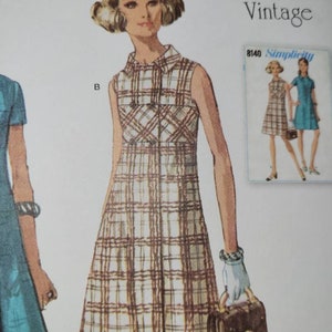 Retro 1960's Style Step in Dress Sewing Pattern Simplicity S9466 Sizes ...