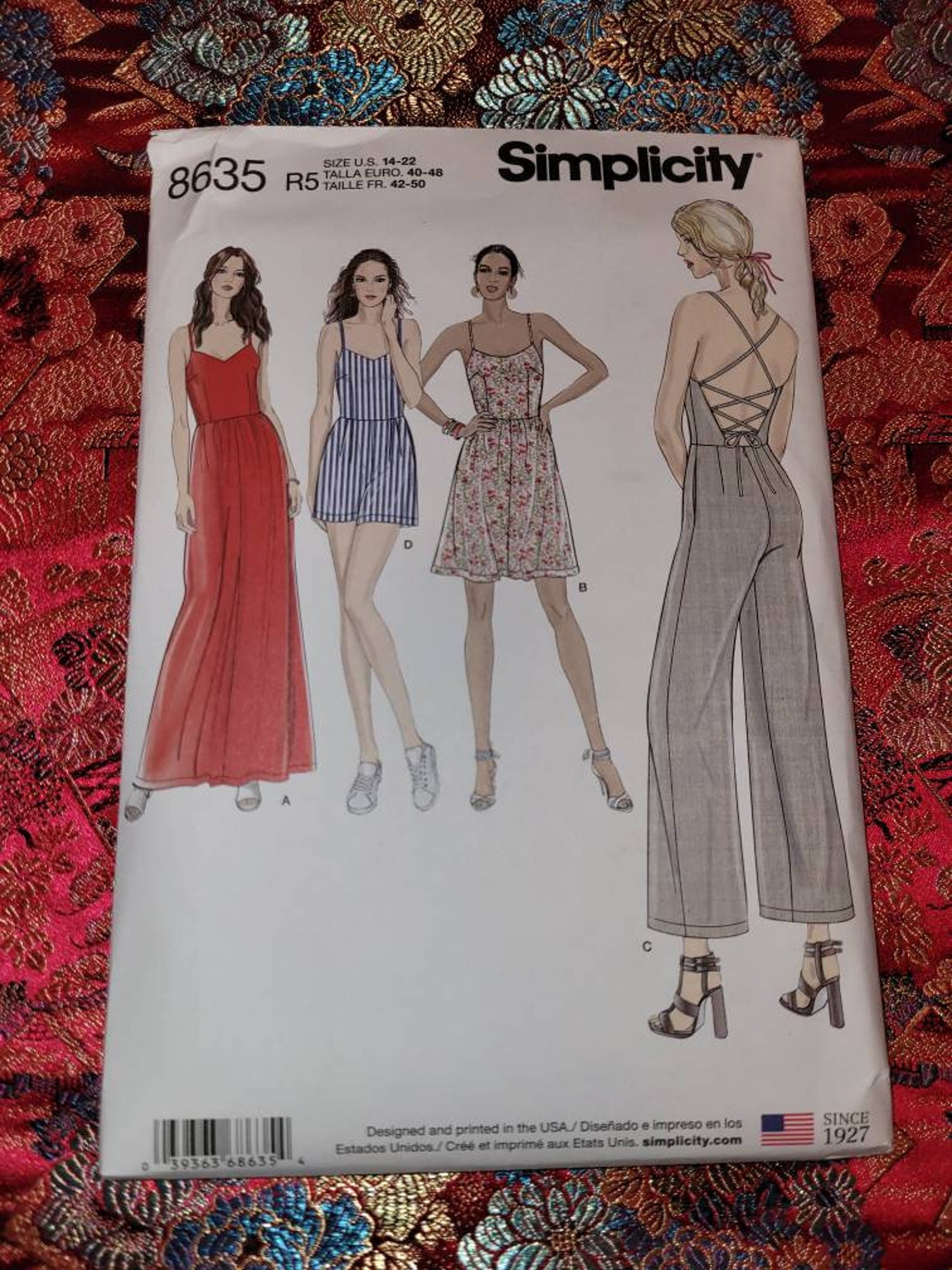 Strappy Backless Dress, Jumpsuit or Romper Sewing Pattern Simplicity ...