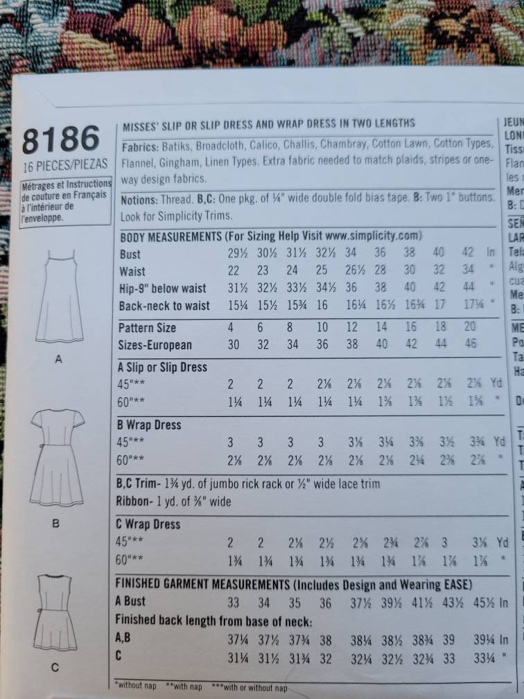 Dottie Angel Frock Sewing Pattern Simplicity 8186 Misses' - Etsy