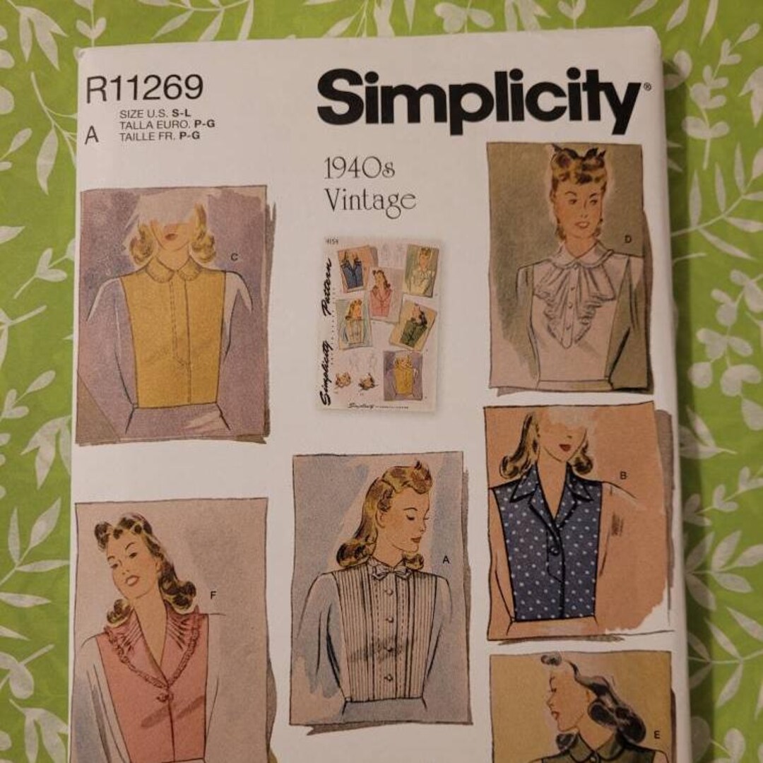 1940's Style Dickies: Simplicity 9448/R11269 Sewing Pattern Sizes 10-20 ...