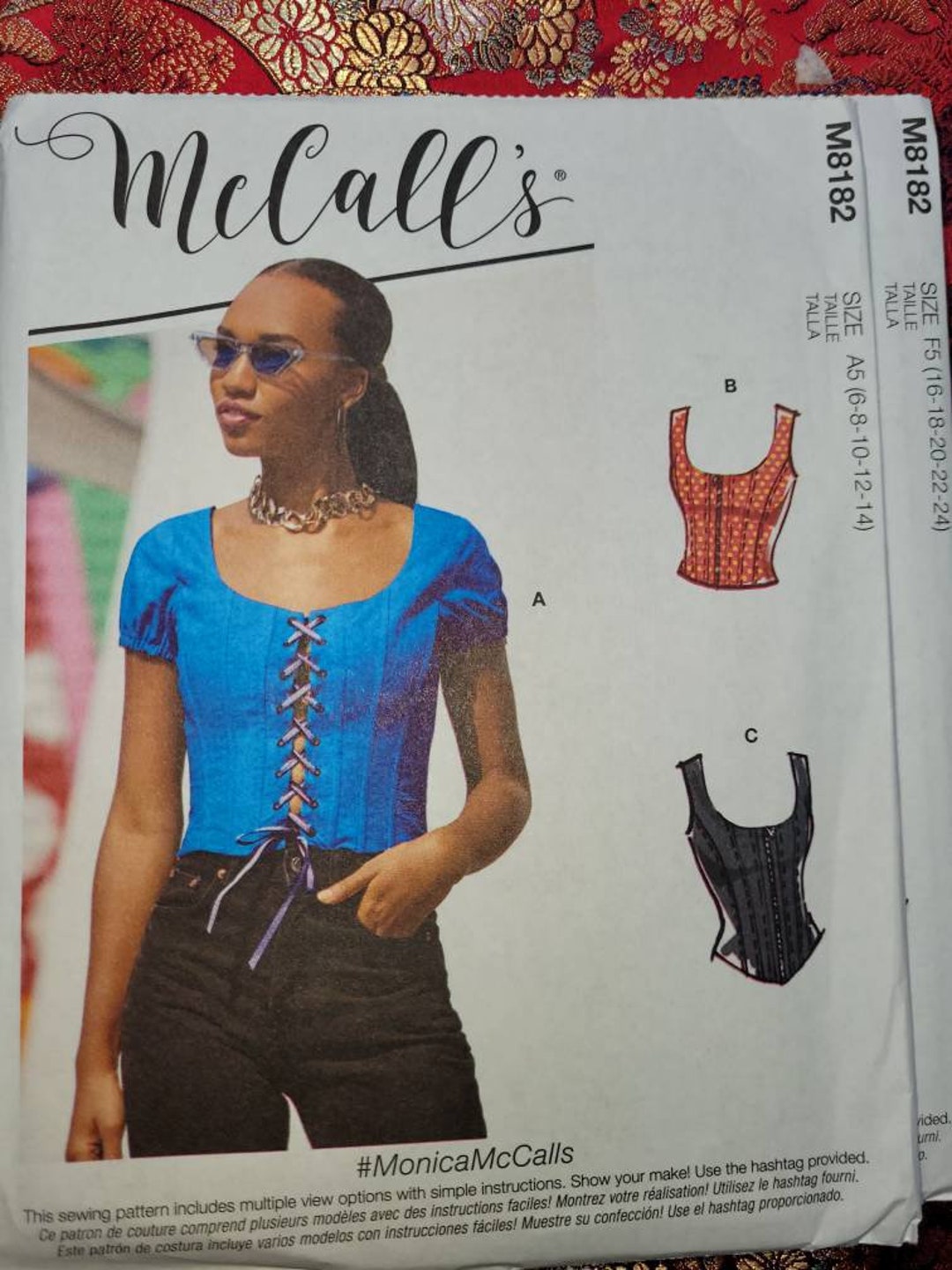 Boned Corset Top Sewing Pattern: Mccalls 8182 - Etsy