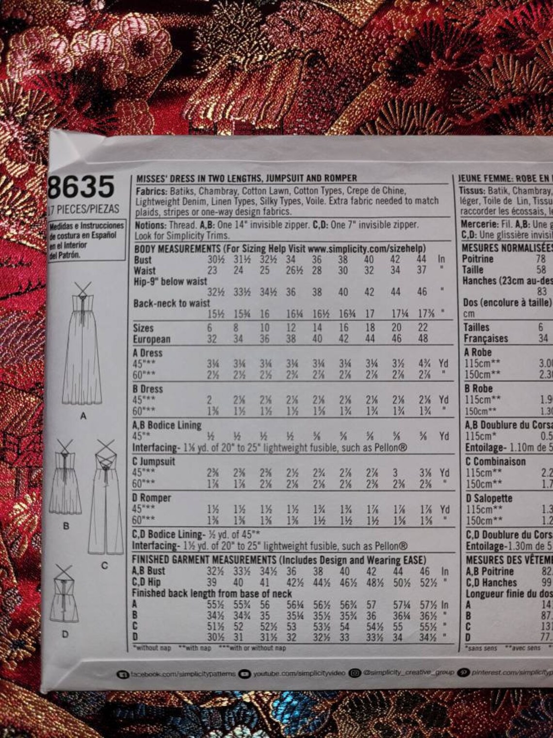 Strappy Backless Dress, Jumpsuit or Romper Sewing Pattern Simplicity ...