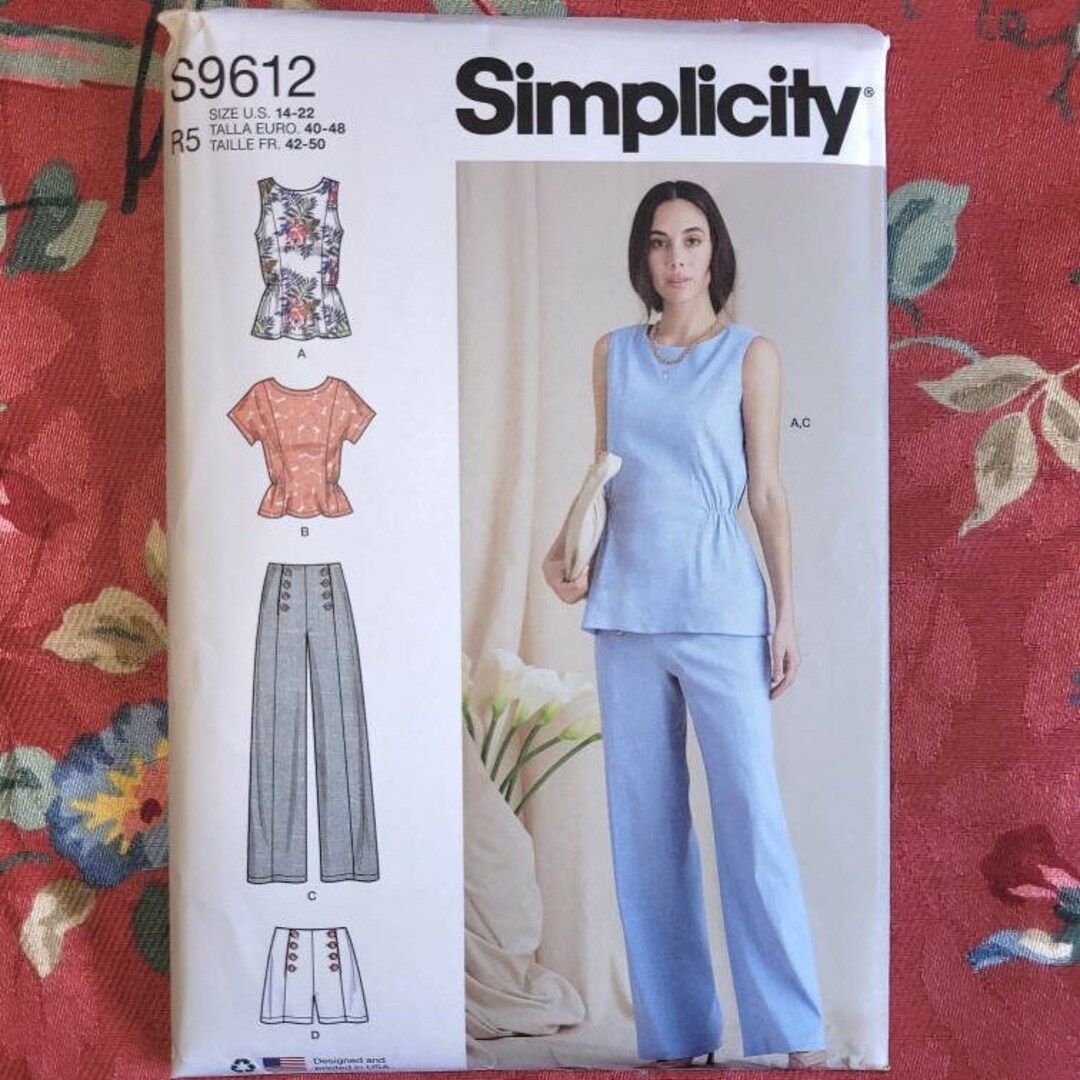 Top Pants and Shorts Sewing Pattern Simplicity 9612 Sizes - Etsy