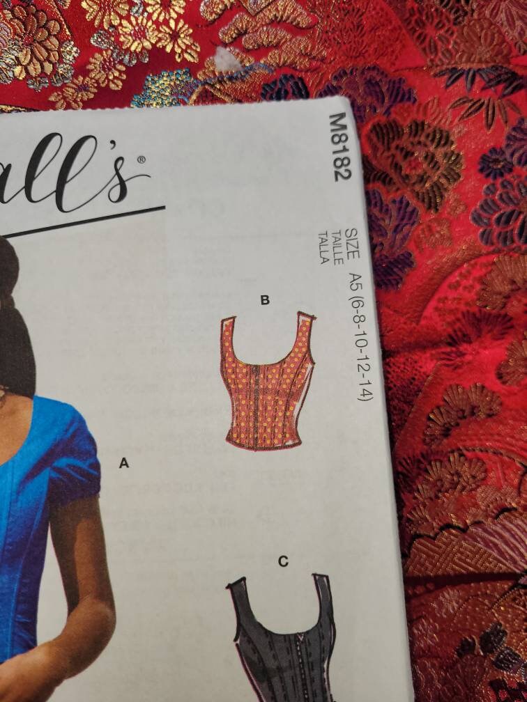 Boned Corset Top Sewing Pattern: Mccalls 8182 - Etsy