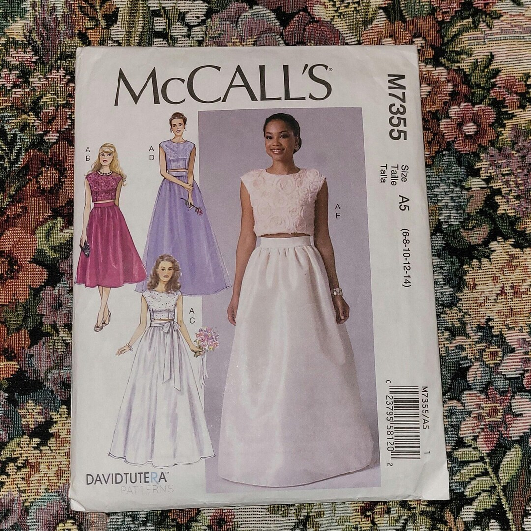 Formal Tops and Skirts Sewing Pattern, Mccalls M7355, Sizes 6-14 - Etsy