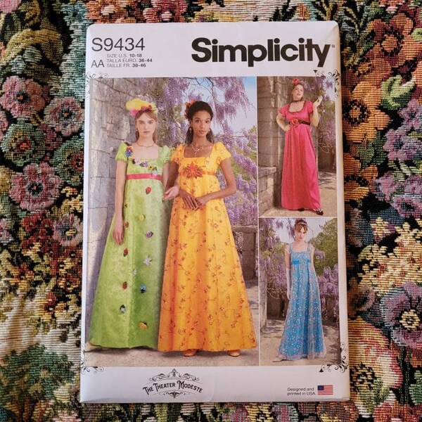 Regency Empire Dress Sewing Pattern - Etsy