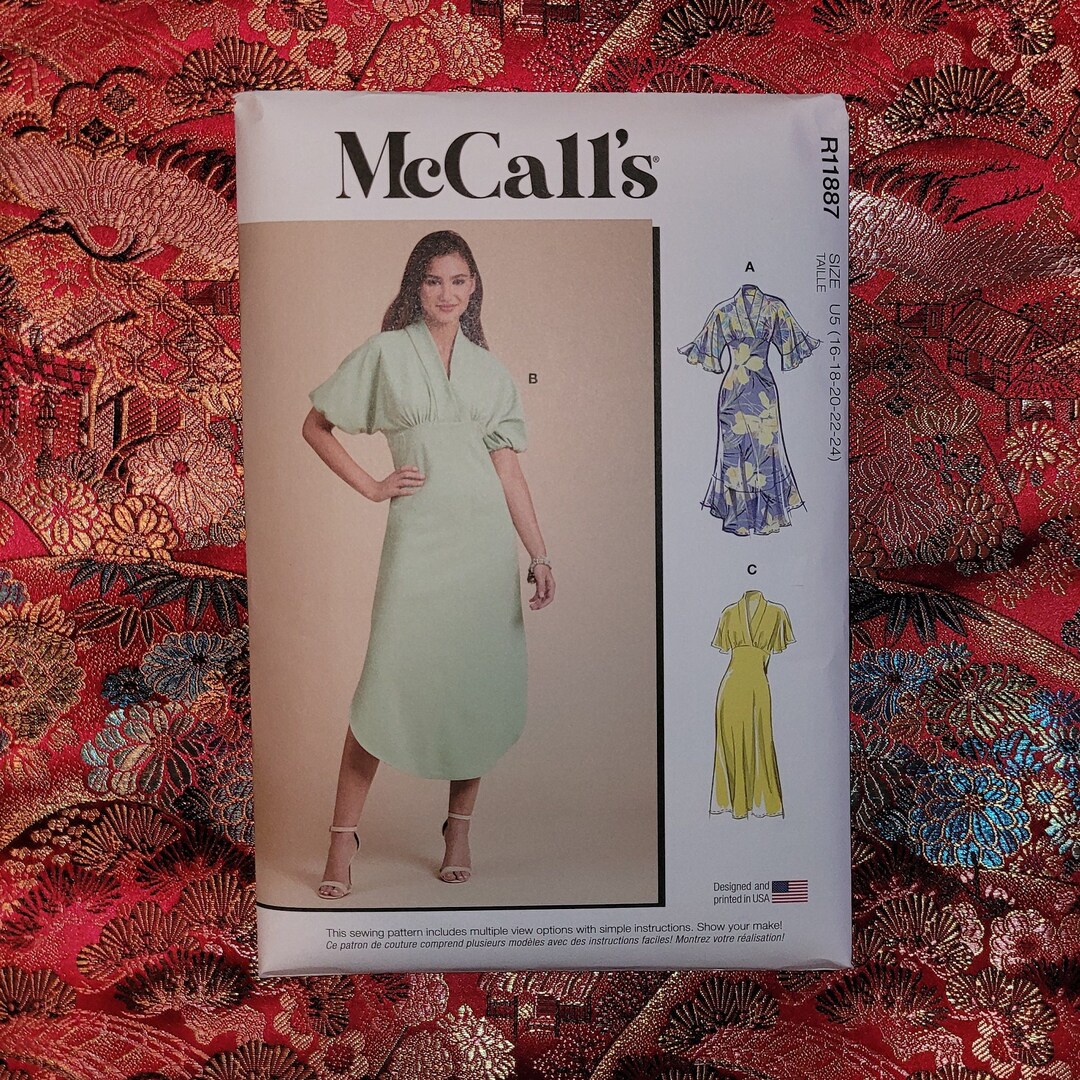 Mccalls Dress Sewing Pattern, R11887/8406 Womens Sizes 16-24 - Etsy