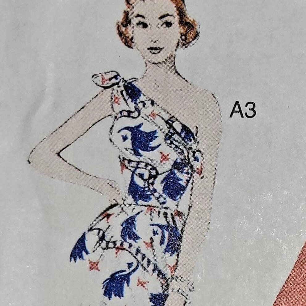 Retro Tie-shoulder Dress Sewing Pattern, Butterick 5708, Misses' Sizes ...