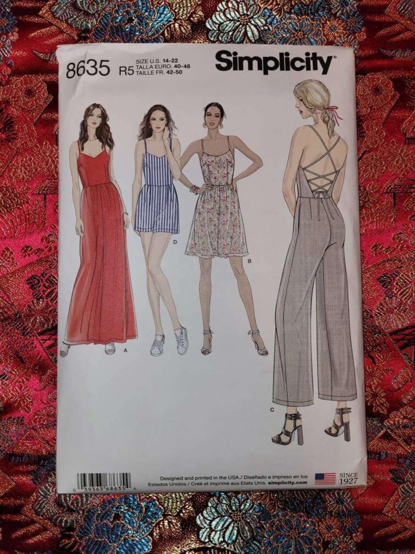 Strappy Backless Dress, Jumpsuit or Romper Sewing Pattern Simplicity ...