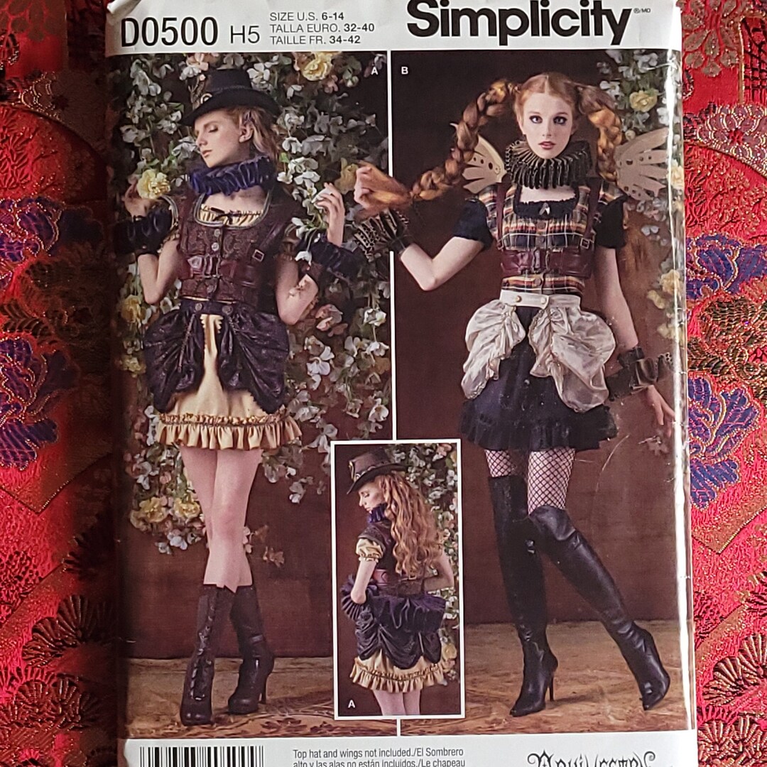 Steampunk Costume Sewing Pattern, Sizes 6-13, Simplicity D0500/8075 ...