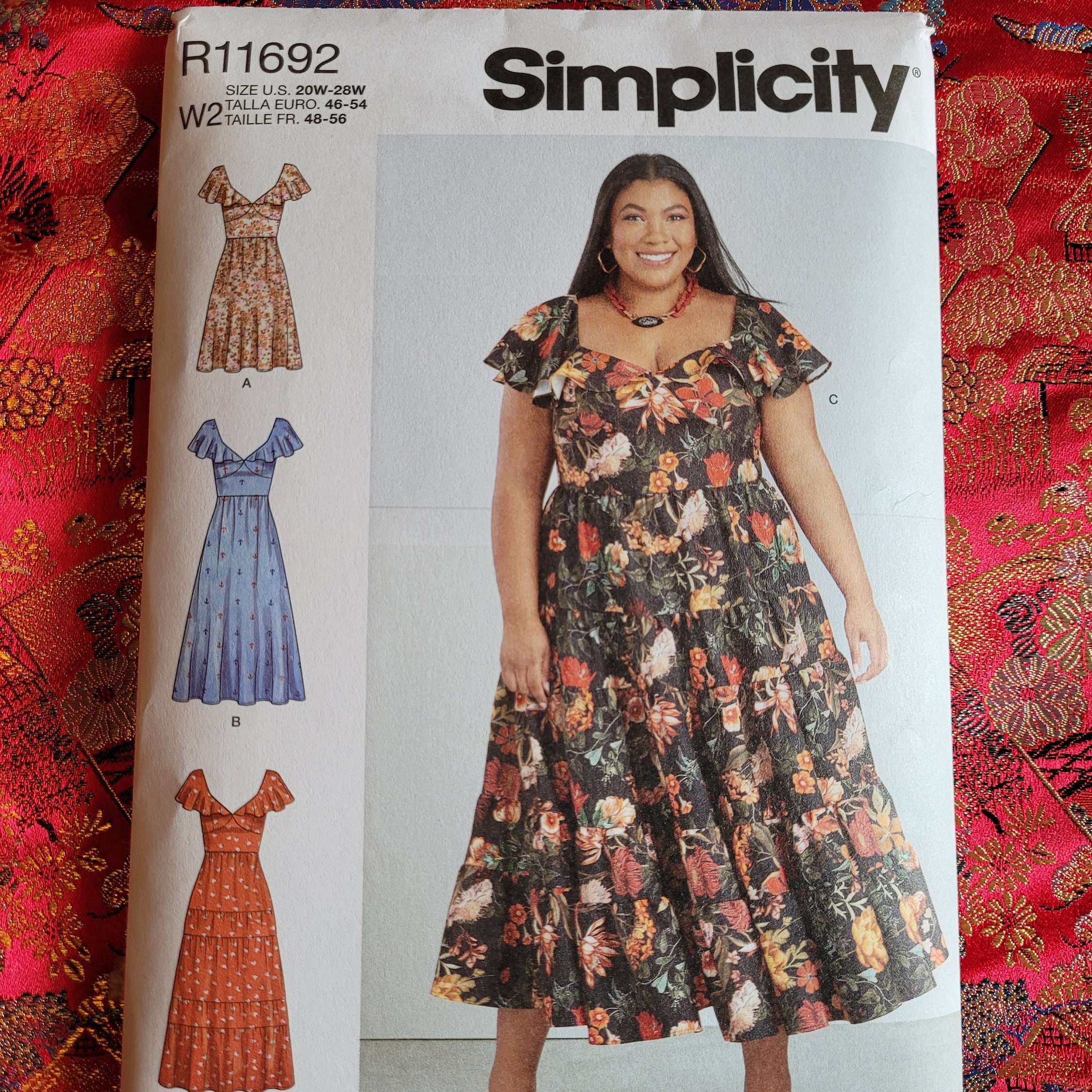 Plus Sized Dress Sewing Pattern, Simplicity 9704 Sizes 20W-28W, Uncut ...