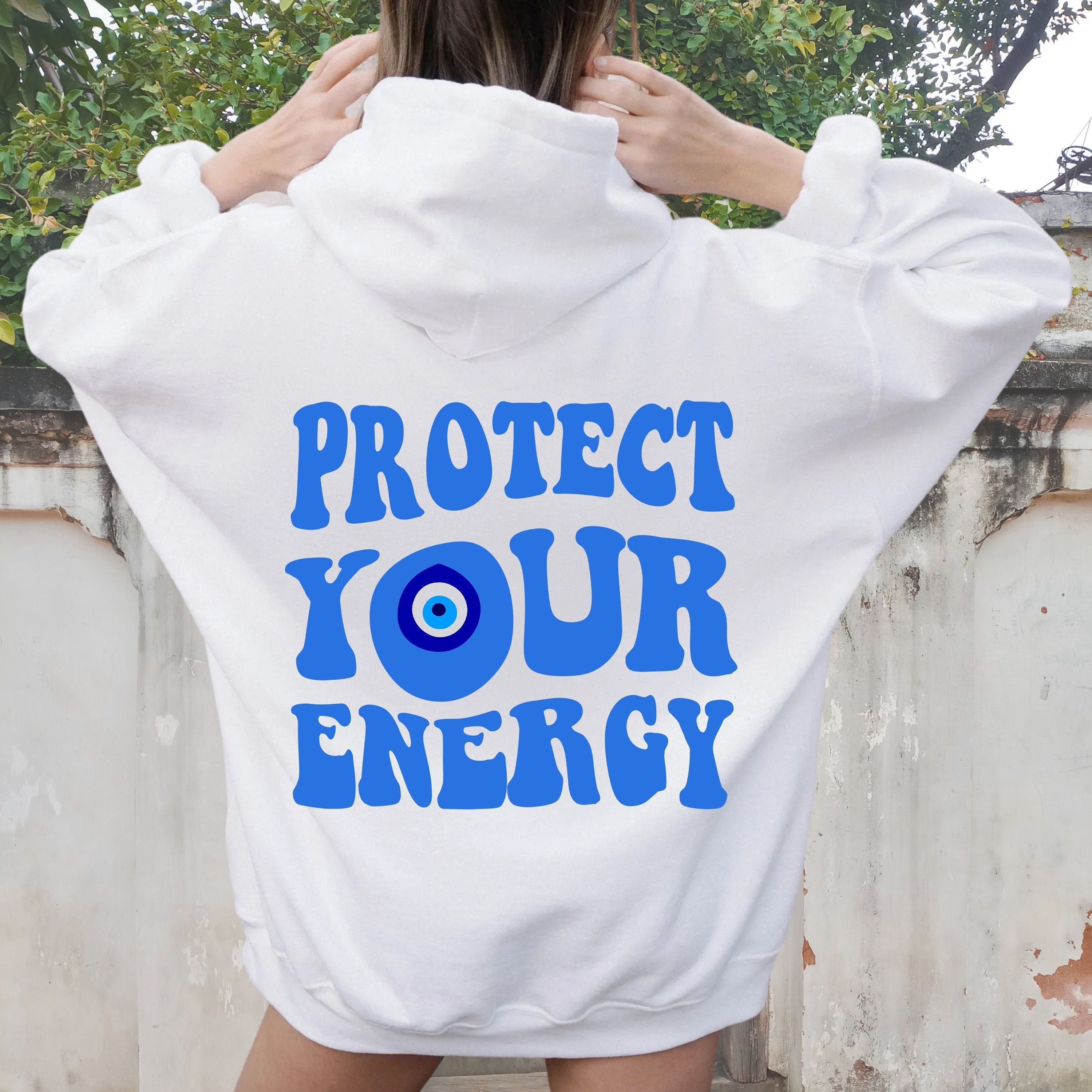Protect Your Energy Hoodie, Evil Eye Sweatshirt, Indie Clothing, Witchy ...