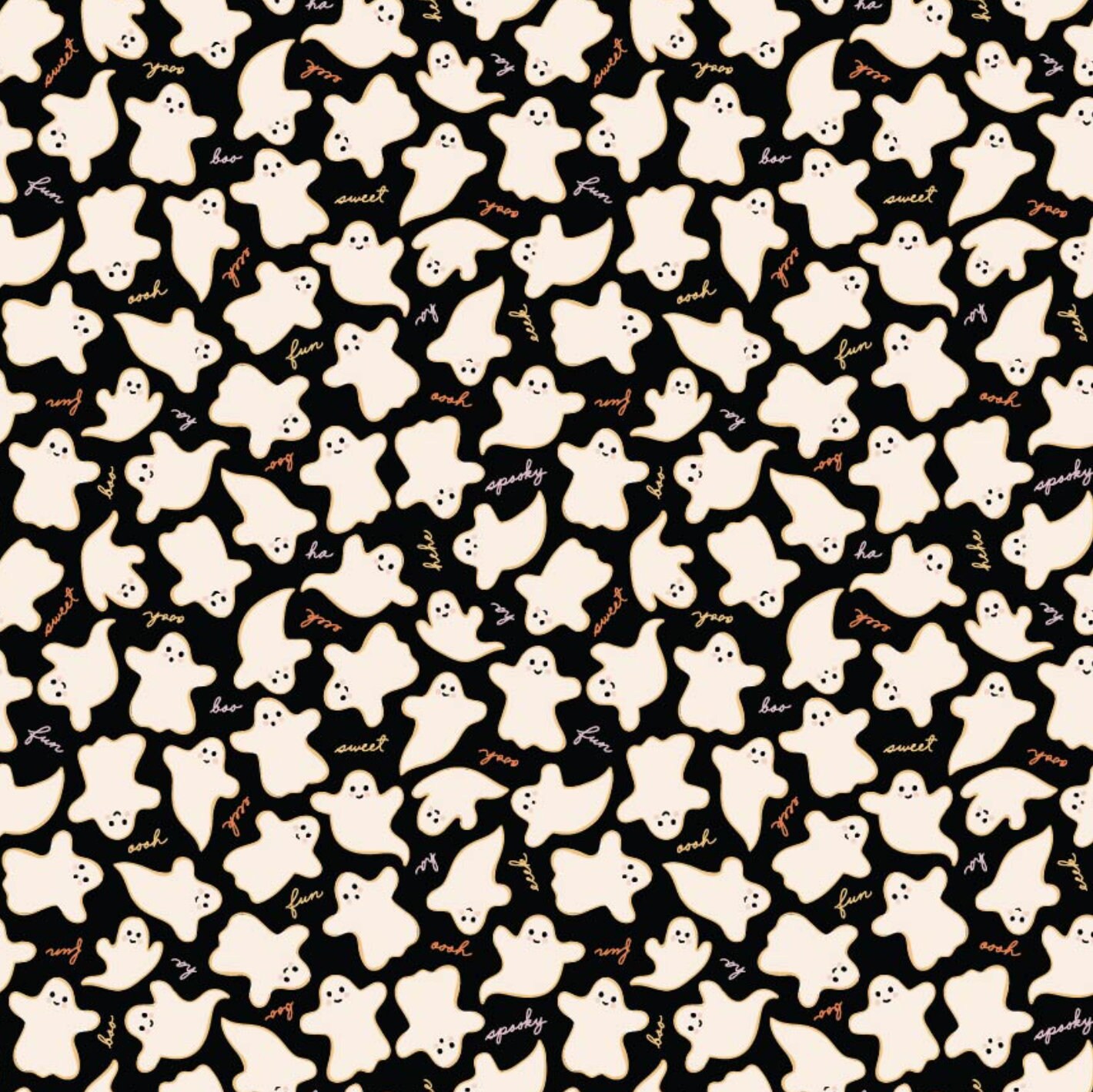 Sweet Tooth, Eeks and Boos Black, St24307, Sold by the 1/2 Yard - Etsy