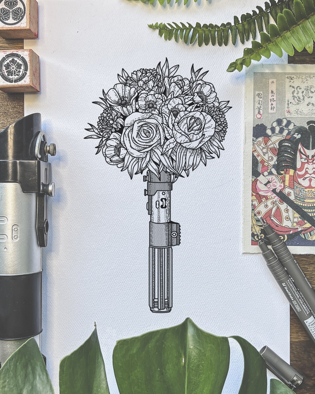Darth Vader's Lightsaber Boquet - Etsy