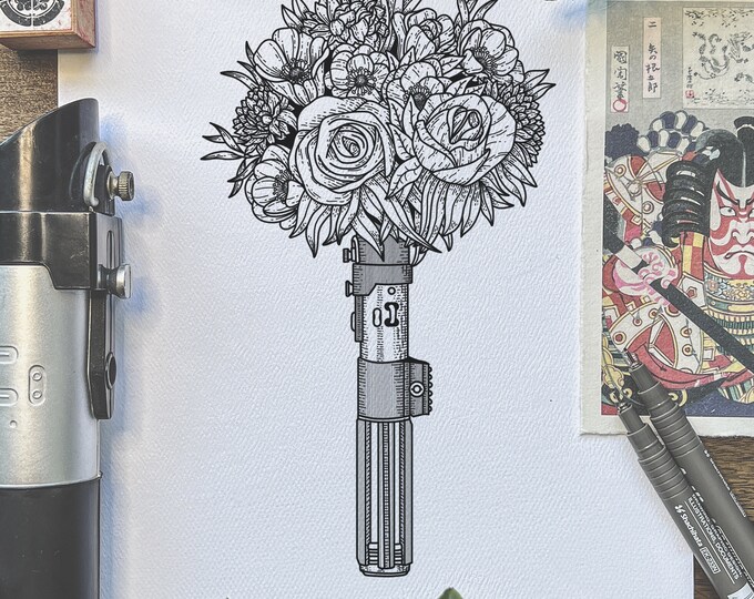 Darth Vader's Lightsaber Boquet - Etsy