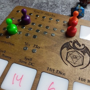 Dnd Magnetic Combat Dashboard Dnd Magnetic Tracker Dungeons and Dragons ...