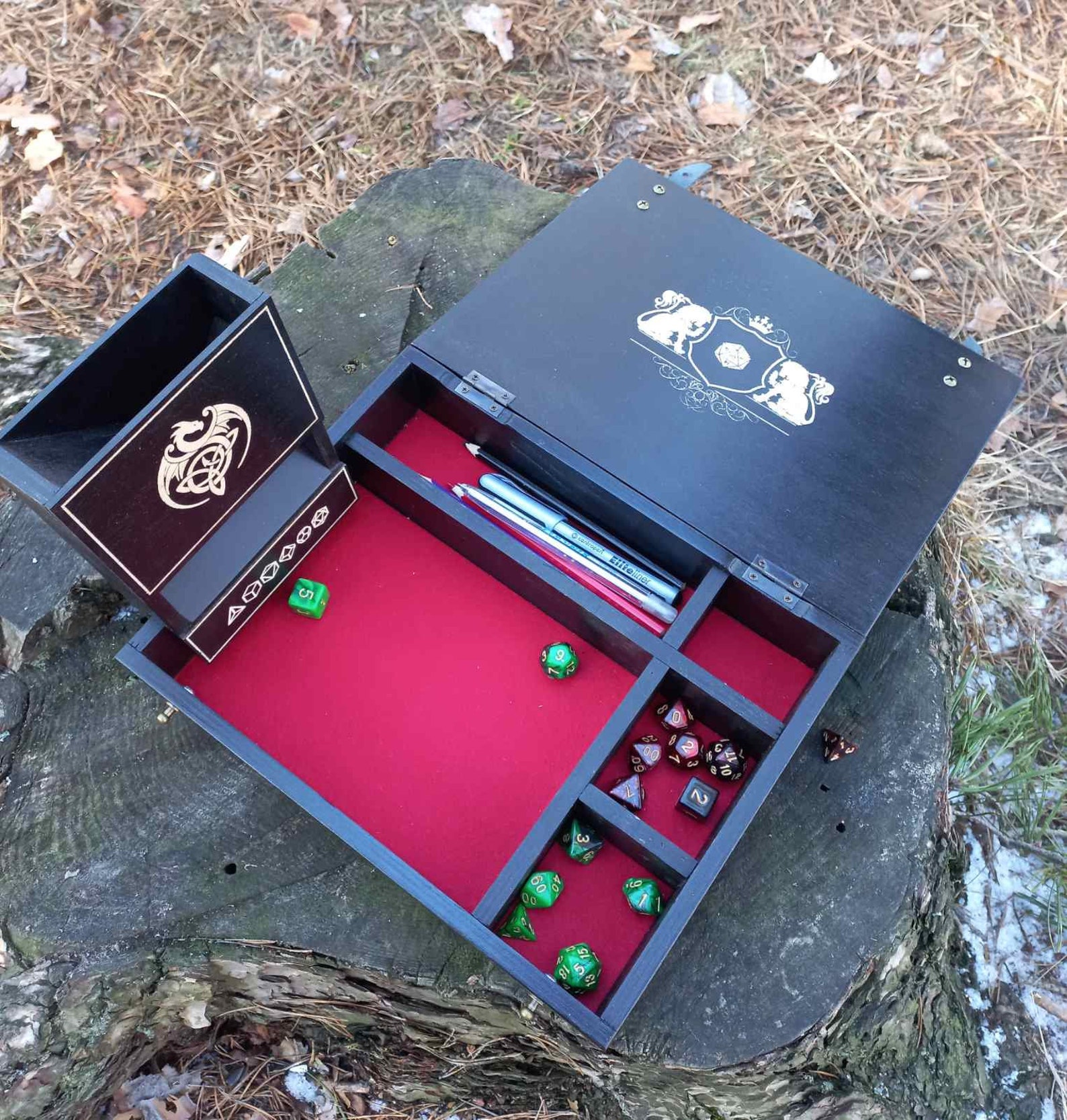 DM Organizer Black Wooden System for Gaming Battles Dnd Organizer ...