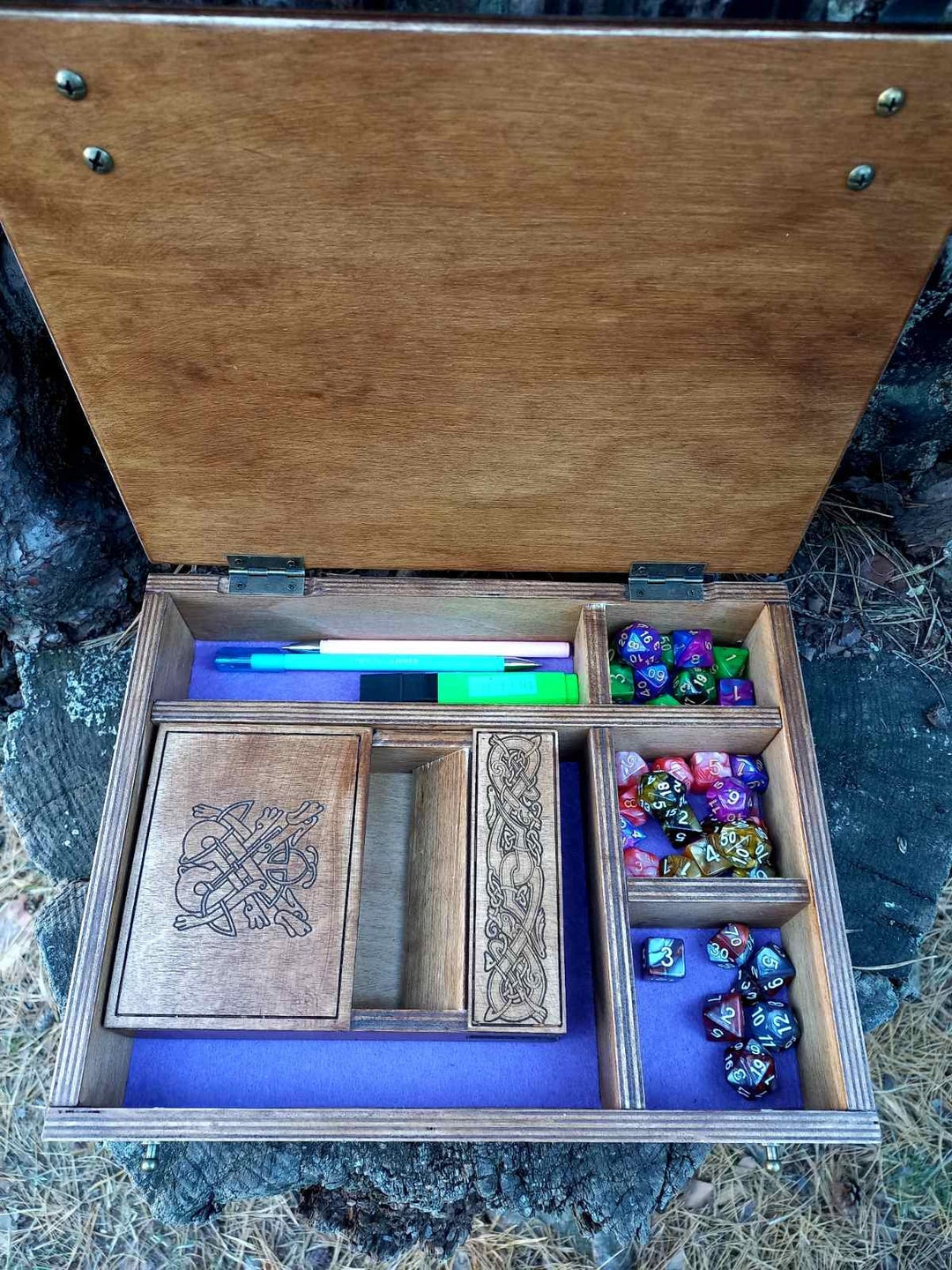 DM Organizer Wooden System for Gaming Battles Dnd Organizer Wooden Box ...