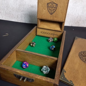 RPG Set Dice Tower Custom Dnd Vault for Dice in Burn Old Wood Style Dnd ...