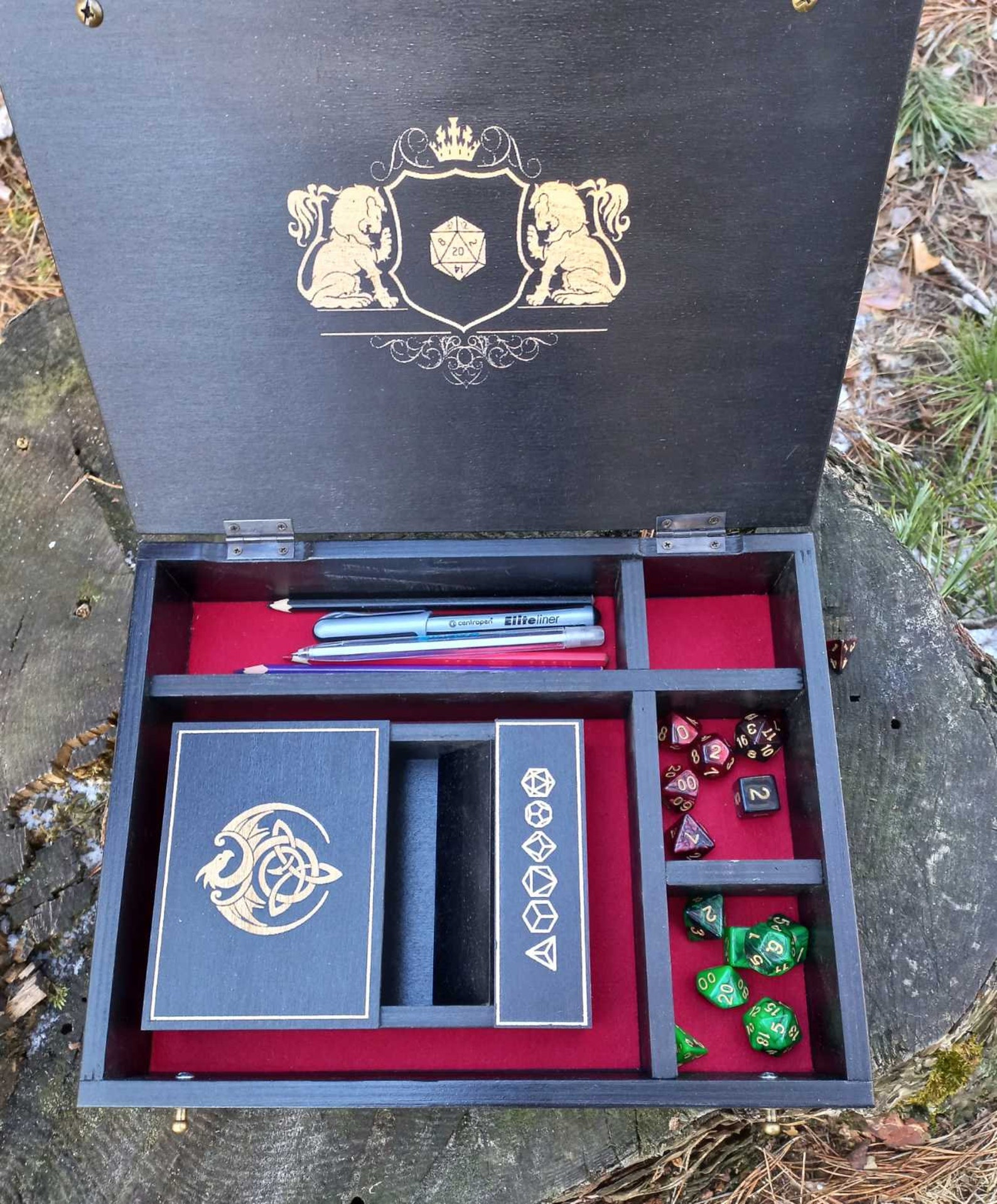 DM Organizer Black Wooden System for Gaming Battles Dnd Organizer ...